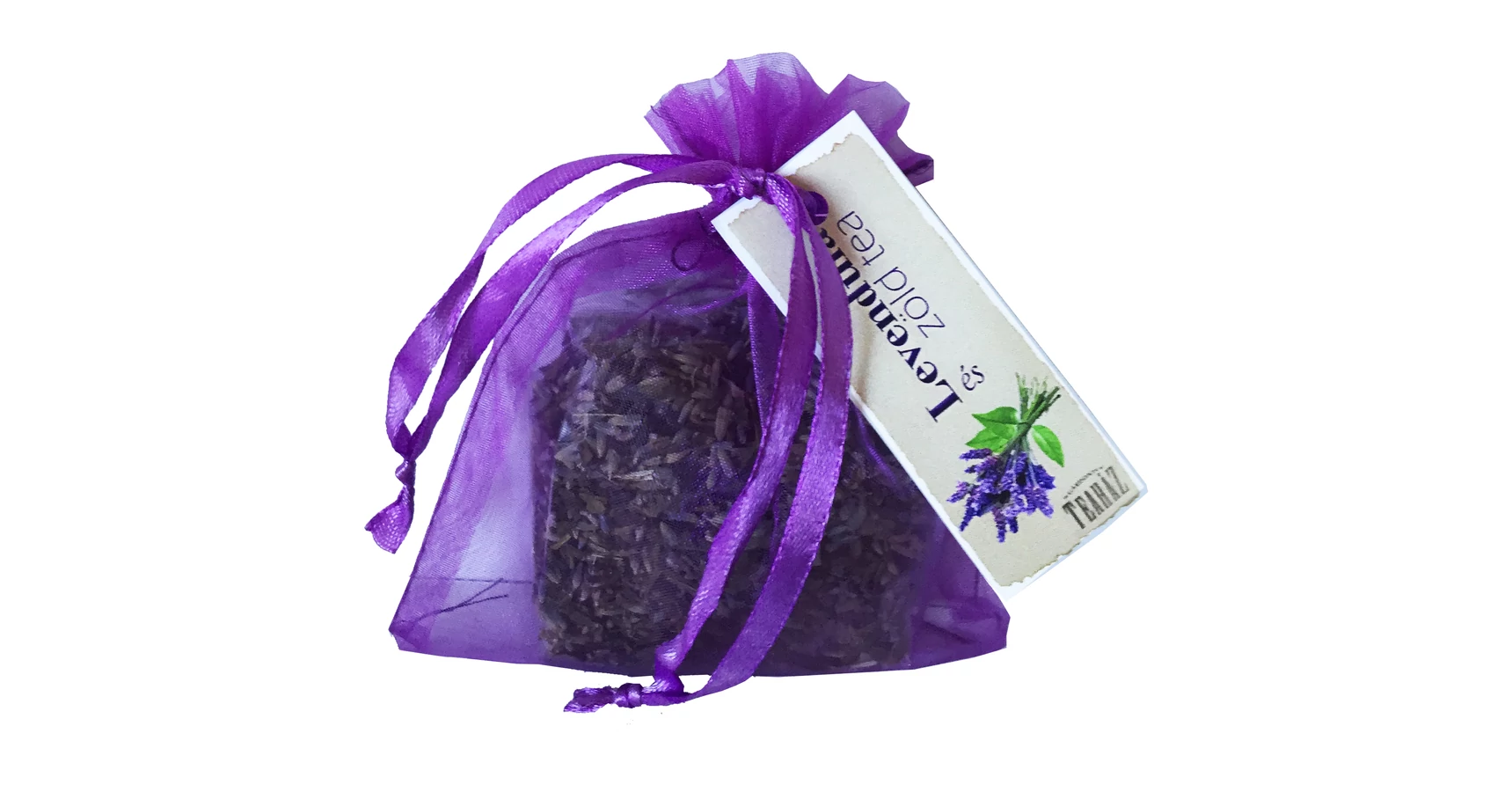 levendula tea zöld tea natúr tea organza tasakban